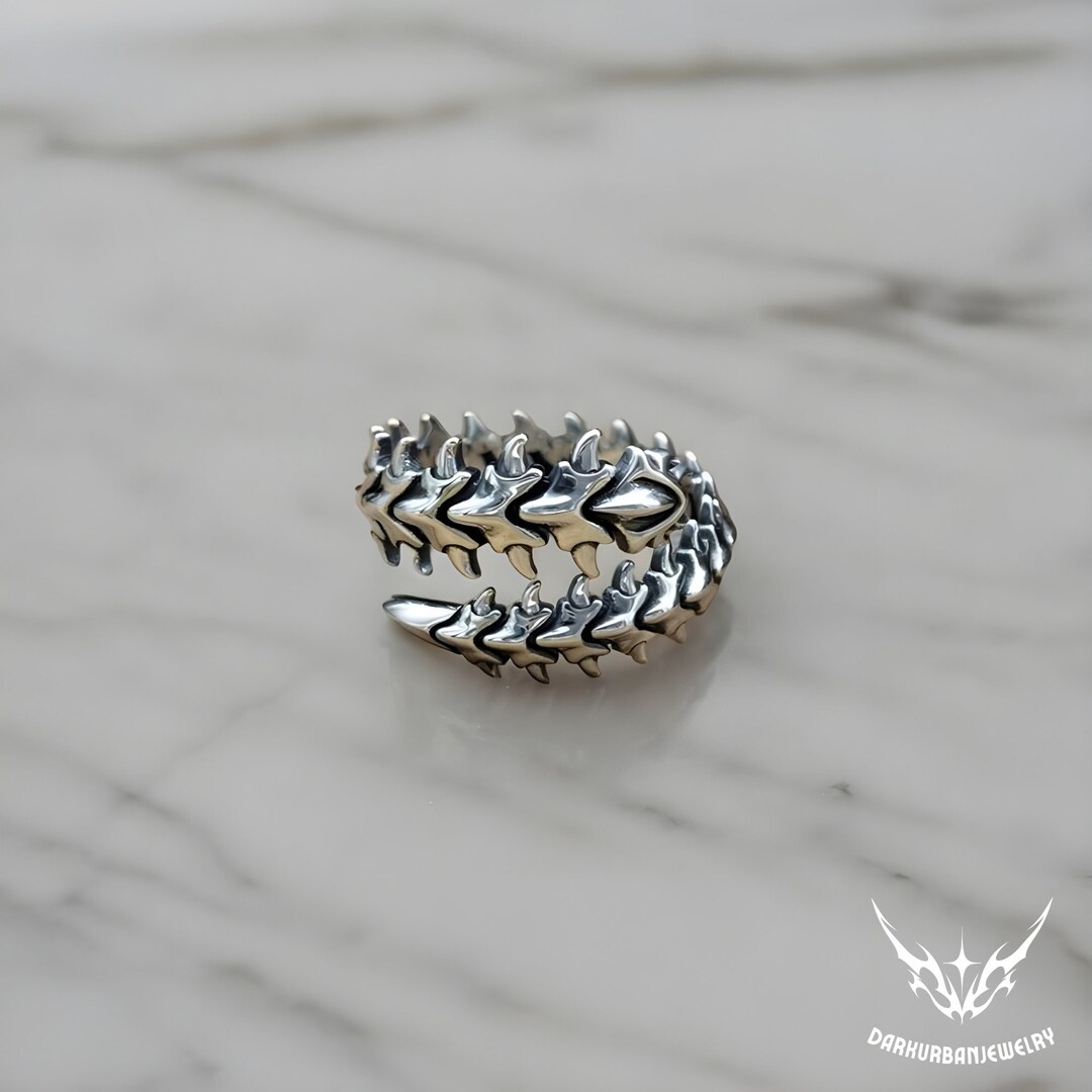 Centipede Ring Adjustable Spine Ring Streetwear Ring Gothic Jewelry Goth Jewelery Dragon Claw ...