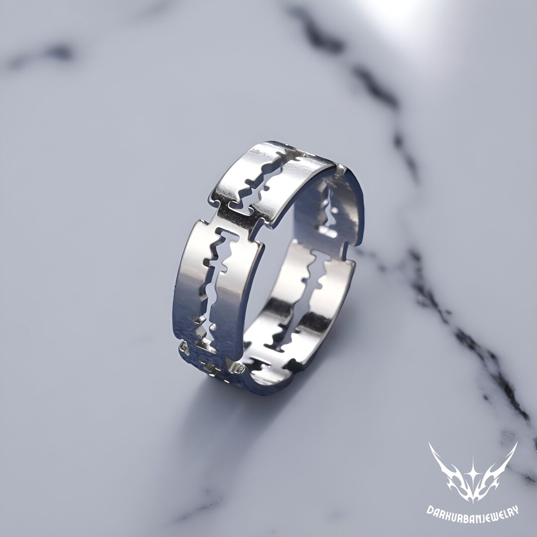 Blade Ring Streetwear Rings Gothic Punk Jewelry Blades Jewelery Emo ...
