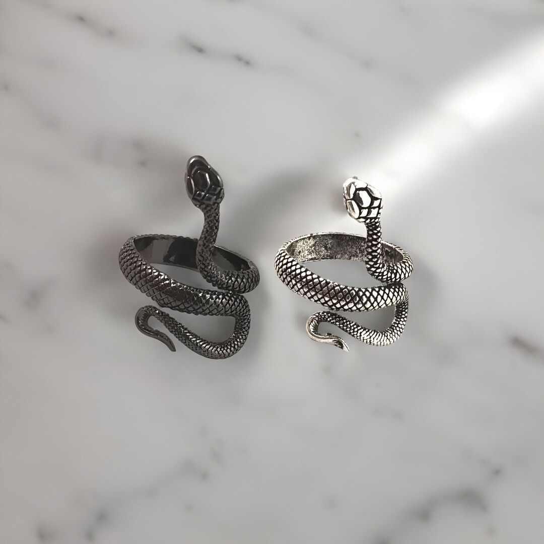 Snake Ring Adjustable Serpent Rings Cobra Jewelry Viper Jewelery ...