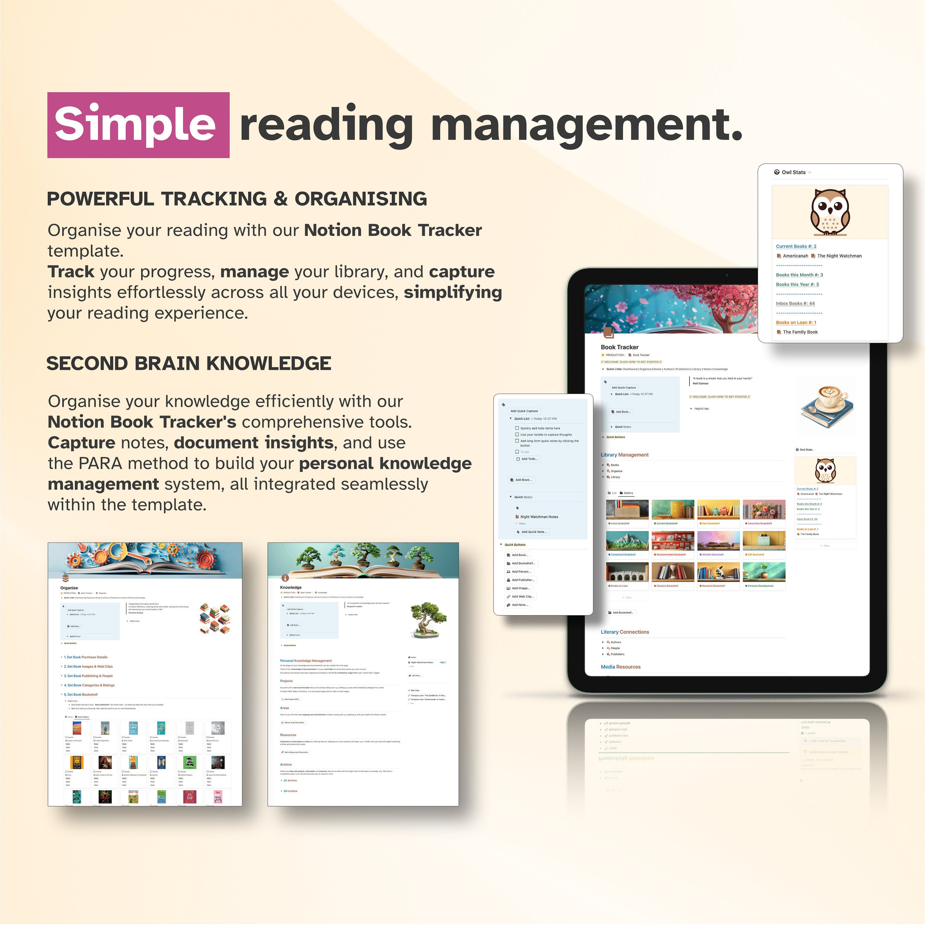 Notion Book Tracker: Notion Template Book Organizer & Notion Second ...