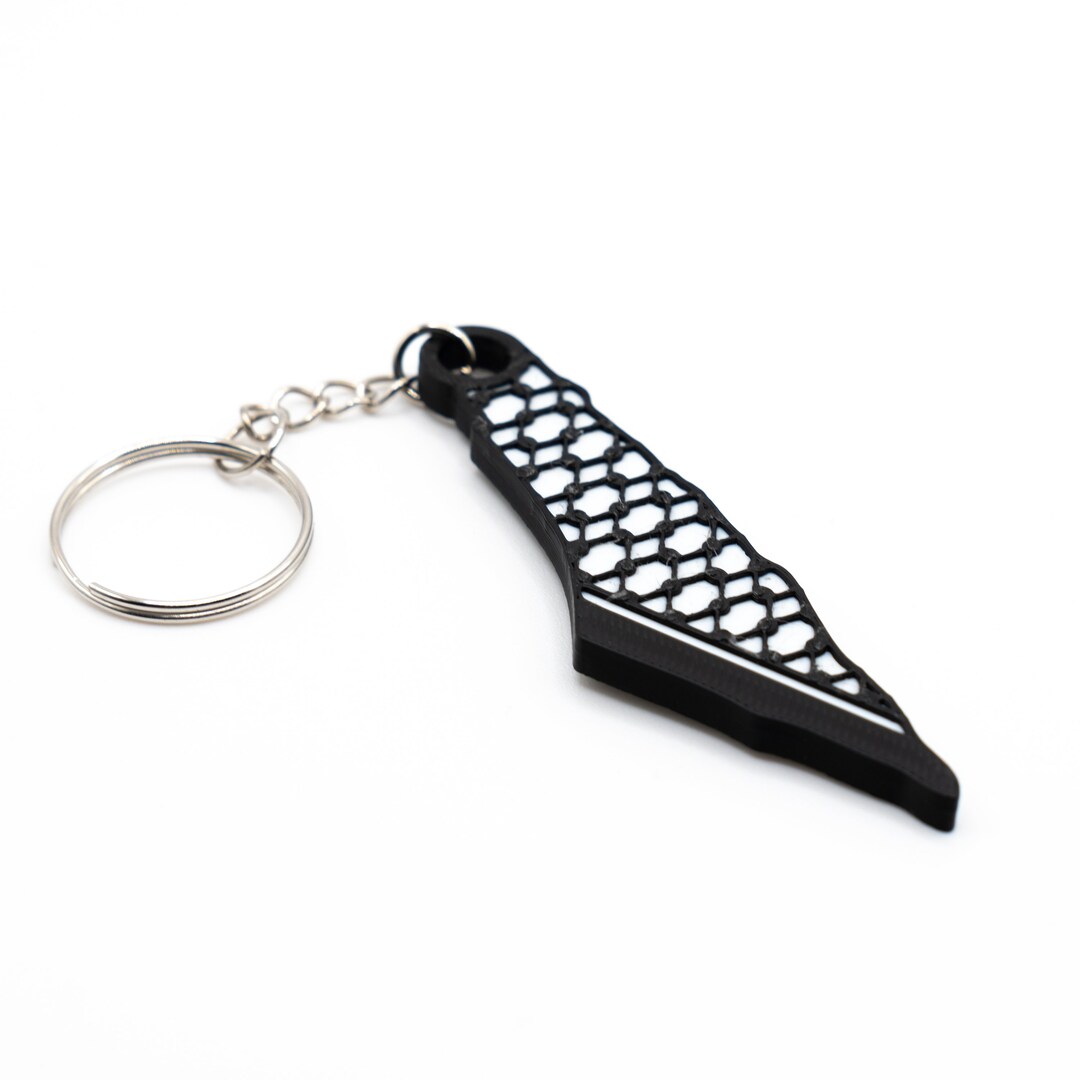 Keffiyeh Map Keychain, Gaza, Palestine - Etsy