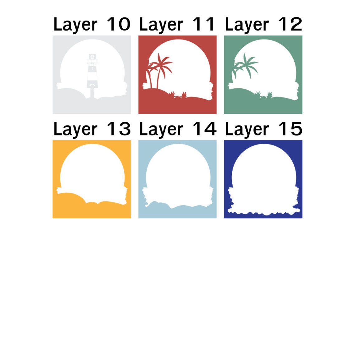 Lighthouse Shadow Box, 3D SVG Landscape Shadowbox Templates, DIY Nature ...