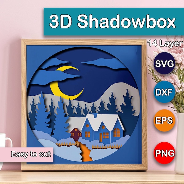 Shadowbox Svg Files - Etsy