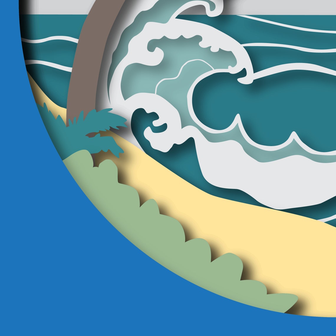 Beach Shadow Box Svg, Ocean Shadow Box Svg, Summer Shadow Box Svg, DIY ...