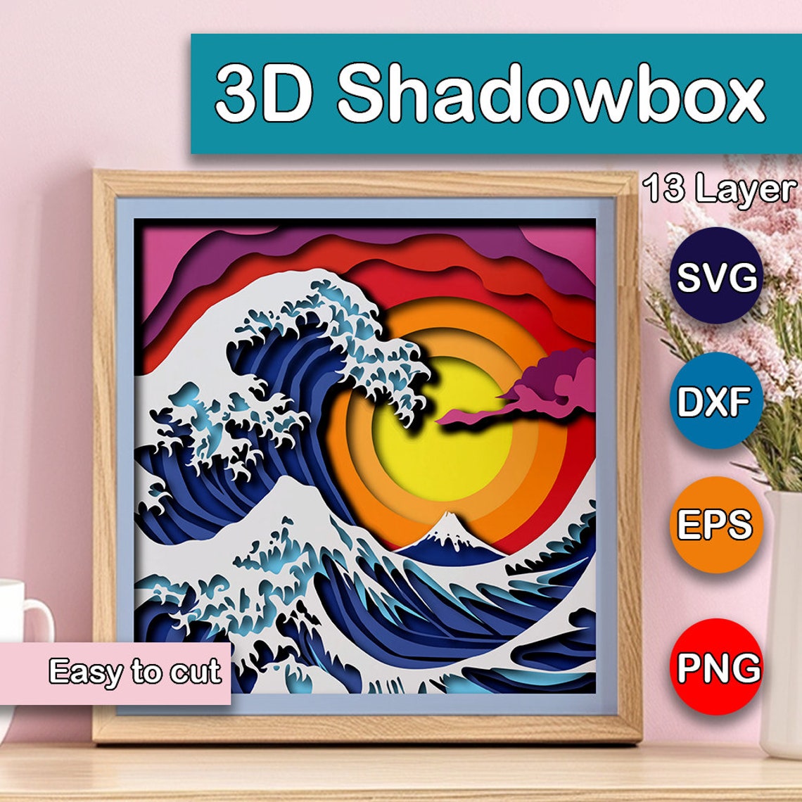 Beach Shadow Box Svg, Bundle, Ocean Shadow Box Svg, Summer Shadow Box ...