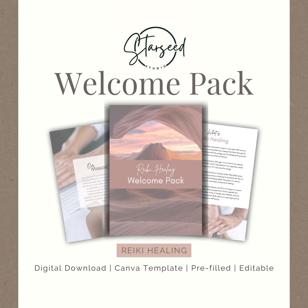 Reiki Healing Welcome Pack, Welcome Pack, Business Welcome Pack, Client ...