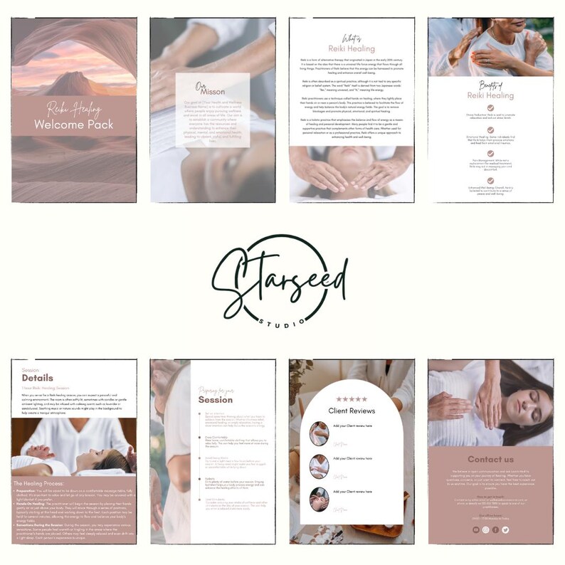 Reiki Healing Welcome Pack, Welcome Pack, Business Welcome Pack, Client ...