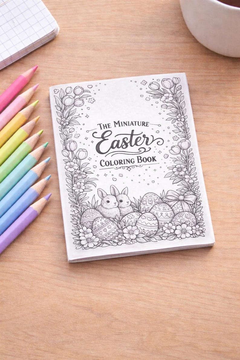 Mini Easter Coloring Book Printable | Mini DIY Foldable Booklet ...