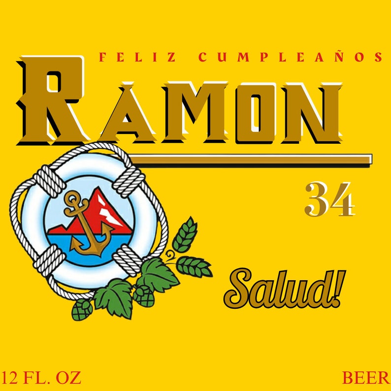 Pacifico Beer Label / Custom Beer Label / Digital Download / Fathers ...