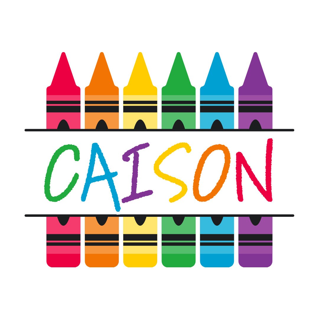Back to School, Crayons, Custom Crayon Name, Png Svg Jpg, First Day of ...