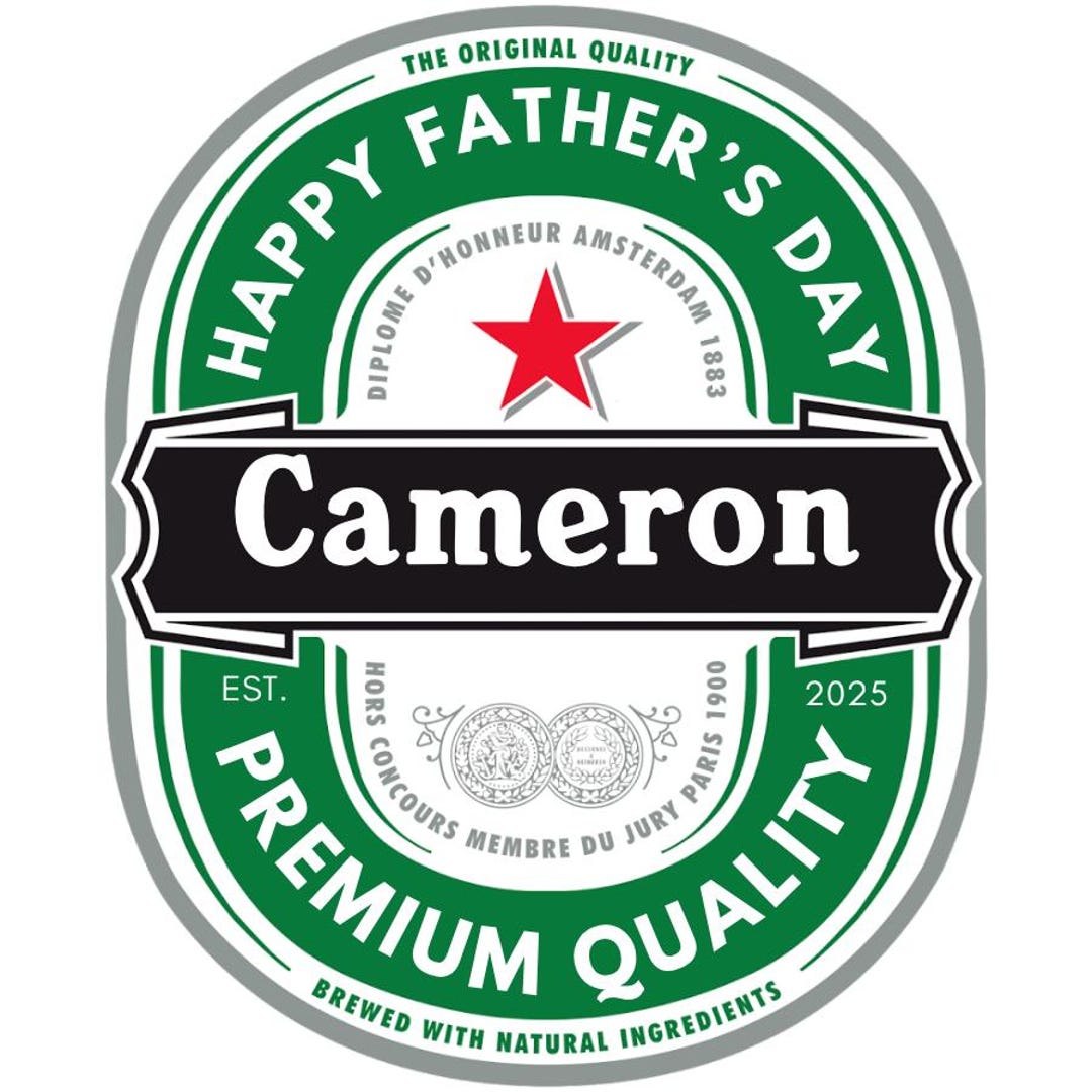 Father’s Day Custom Heineken Beer Label – Digital Download ...