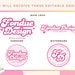 Bright Pink Logo Design Template, Editable Canva Logo Design, Retro ...