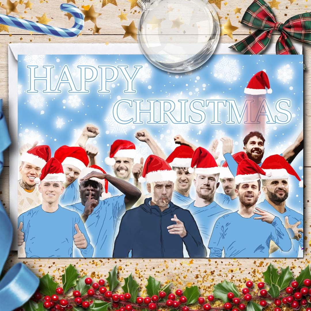 Manchester City FC Happy Christmas/ Happy Man City Christmas/ Happy ...