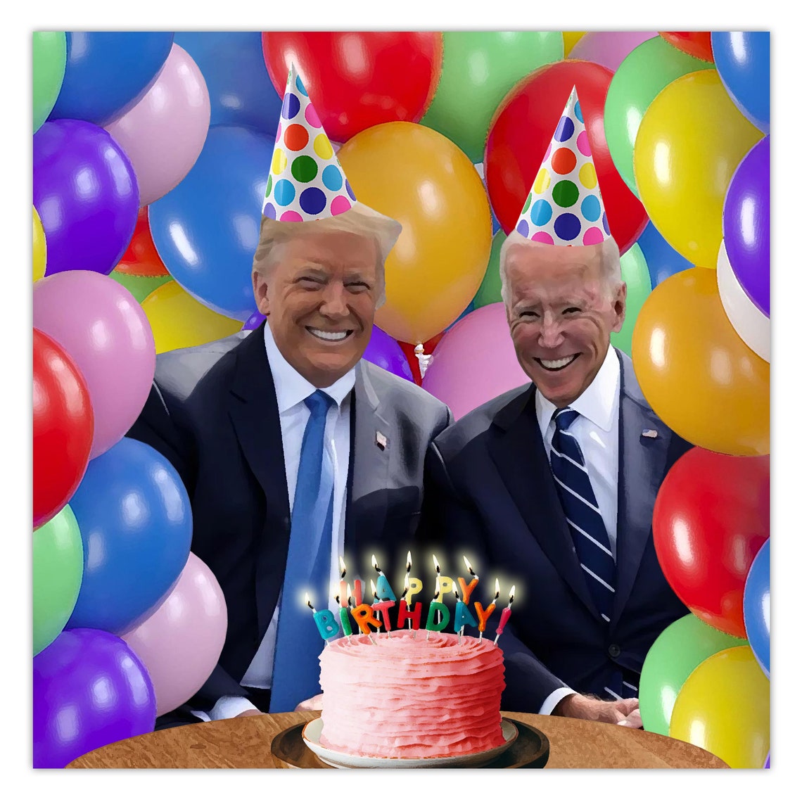 Joe Biden Donald Trump Happy Birthday Card - Etsy