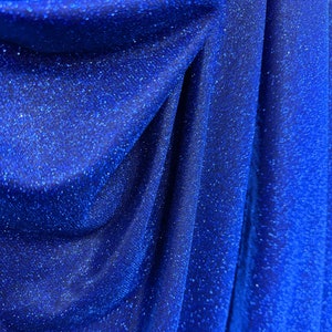 Royal Blue Lurex Glitter Fabric,blue Glitter Spandex Knit Fabric by the ...