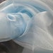 Light Blue Organza Fabric by the Yard, Baby Blue Organza Fabric, Baby ...
