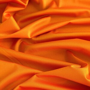 Neon Orange Shiny Milliskin Nylon Spandex Fabric by the Yard, 4-way ...