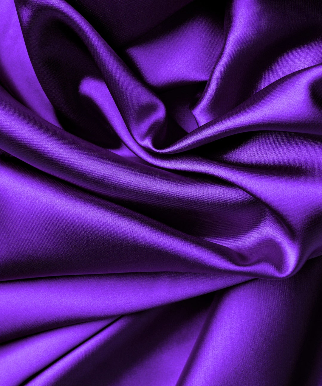 Purple Silky Stretch Satin Fabric by the Yard, Purple Stretch Charmeuse ...