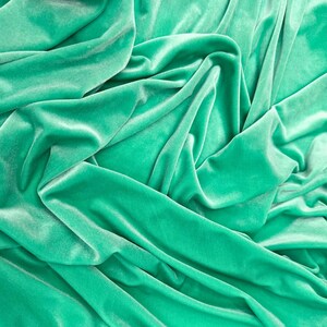 Mint Velvet Fabric, Spandex Stretch Velvet Fabric by the Yard, 4 Way ...