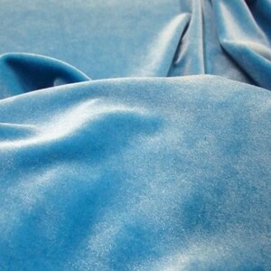 Baby Blue Velvet Fabric, Stretch Velvet Fabric by the Yard, 4 Way ...