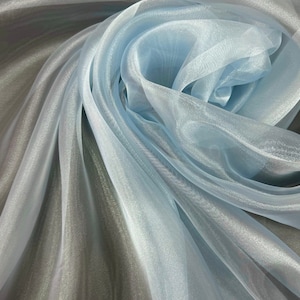 Light Blue Organza Fabric by the Yard, Baby Blue Organza Fabric, Baby ...