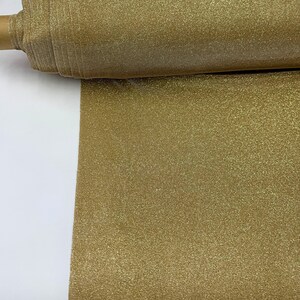 Gold Metallic Lurex Glitter Fabric, Gold Glitter Spandex Knit Fabric by ...