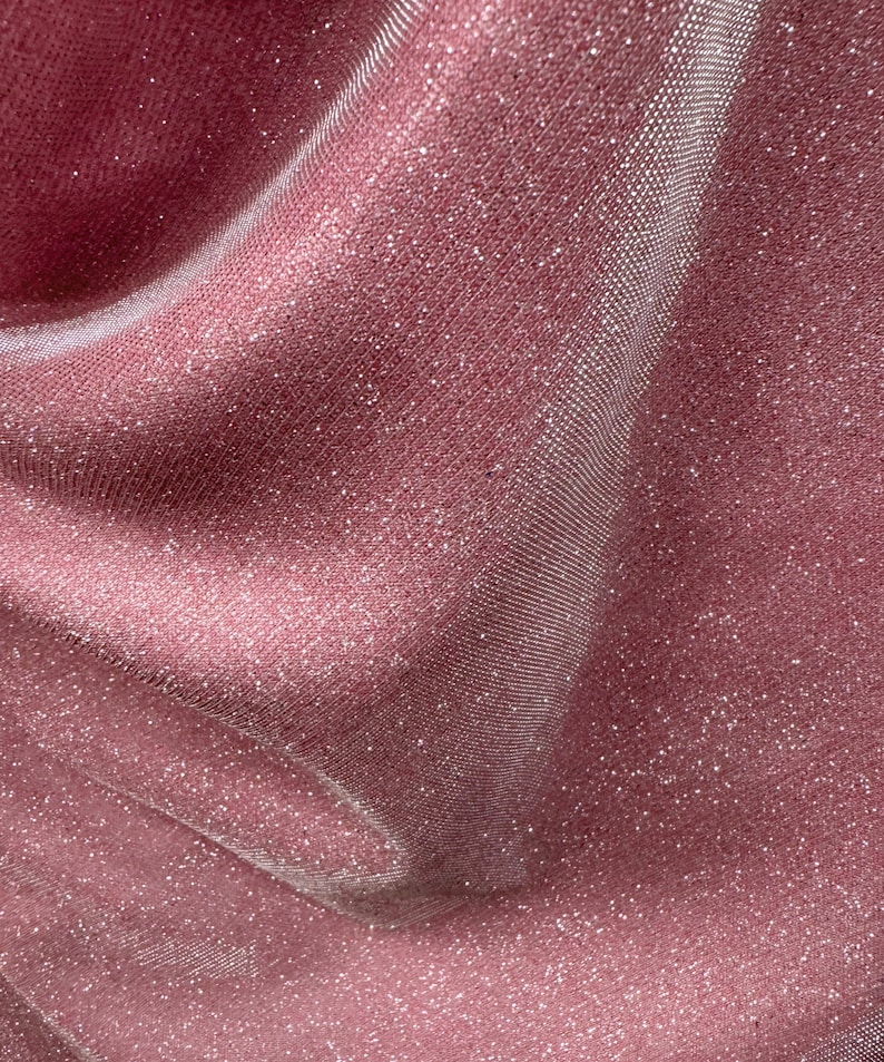 Light Pink Lurex Glitter Fabric,pink Blush Glitter Spandex Knit Fabric ...