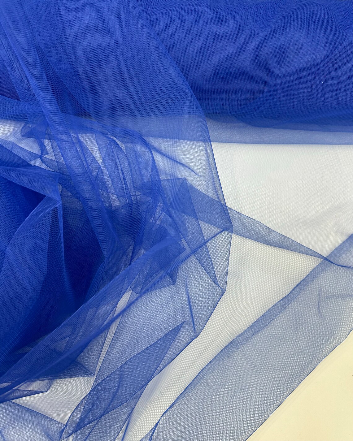 Royal Blue Tulle Fabric by the Yard, Extra Soft and Matte Italian Tulle ...