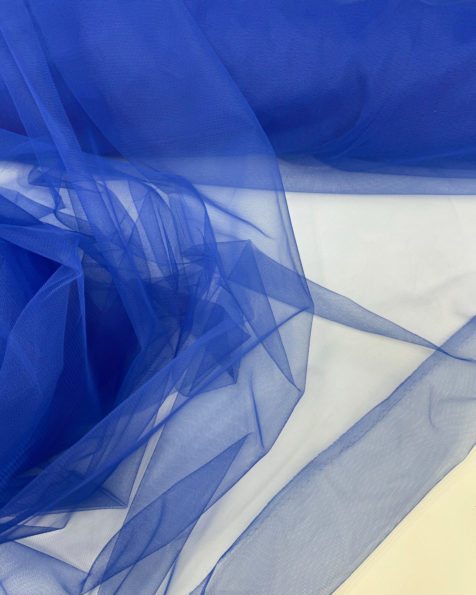 Royal Blue Tulle Fabric by the Yard, Extra Soft and Matte Italian Tulle ...