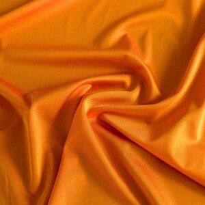 Neon Orange Shiny Milliskin Nylon Spandex Fabric by the Yard, 4-way ...