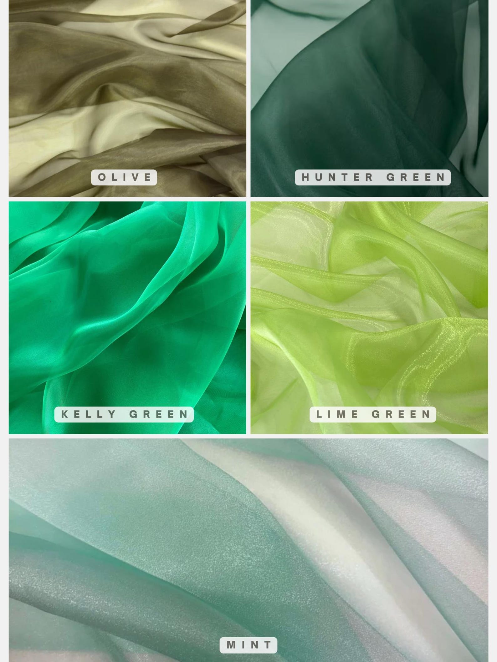 Lime Green Organza Fabric by the Yard, Premium Quality Sheer Crystal ...