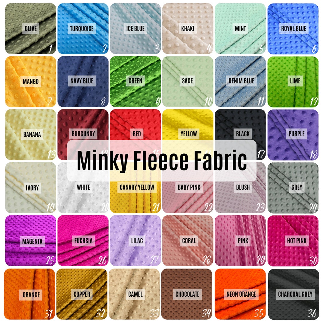 Minky Dot Fleece Fabric by the Yard, Dimple Dot Minkee Fabric, Super ...