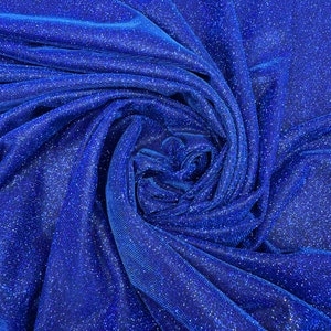Royal Blue Lurex Glitter Fabric,blue Glitter Spandex Knit Fabric by the ...