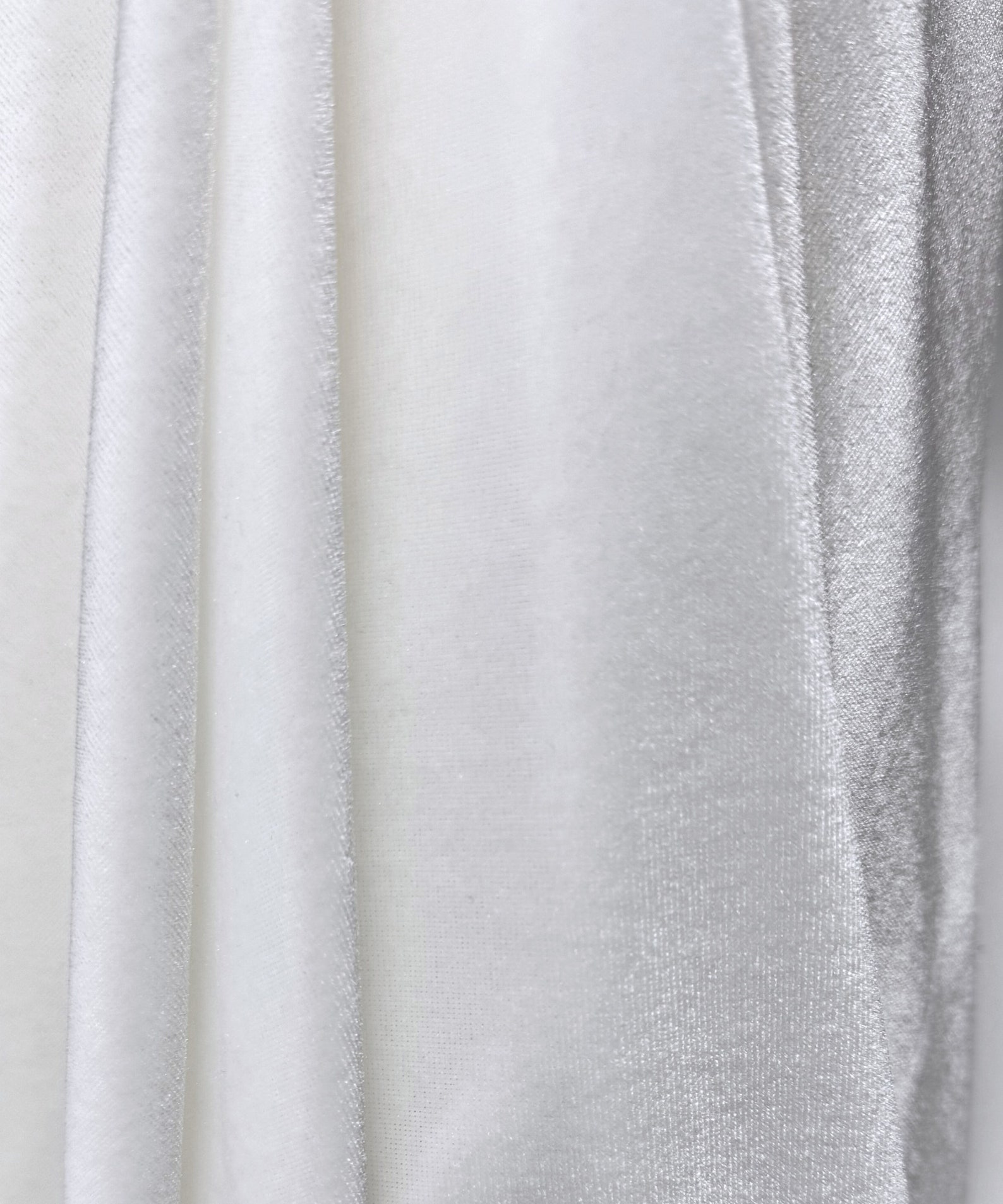 Princess White Velvet Fabric, White Stretch Velvet Fabric by the Yard ...