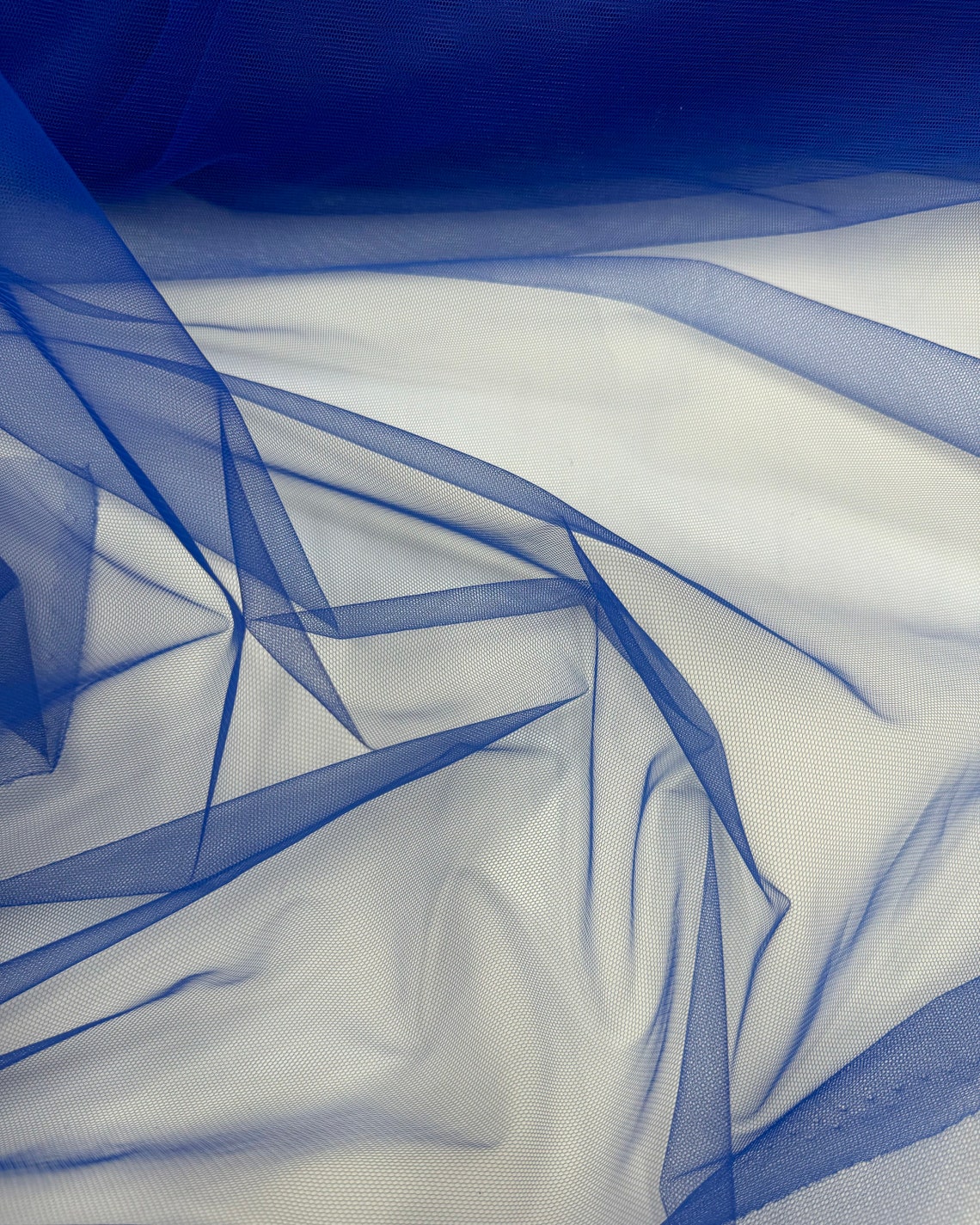 Royal Blue Tulle Fabric by the Yard, Extra Soft and Matte Italian Tulle ...