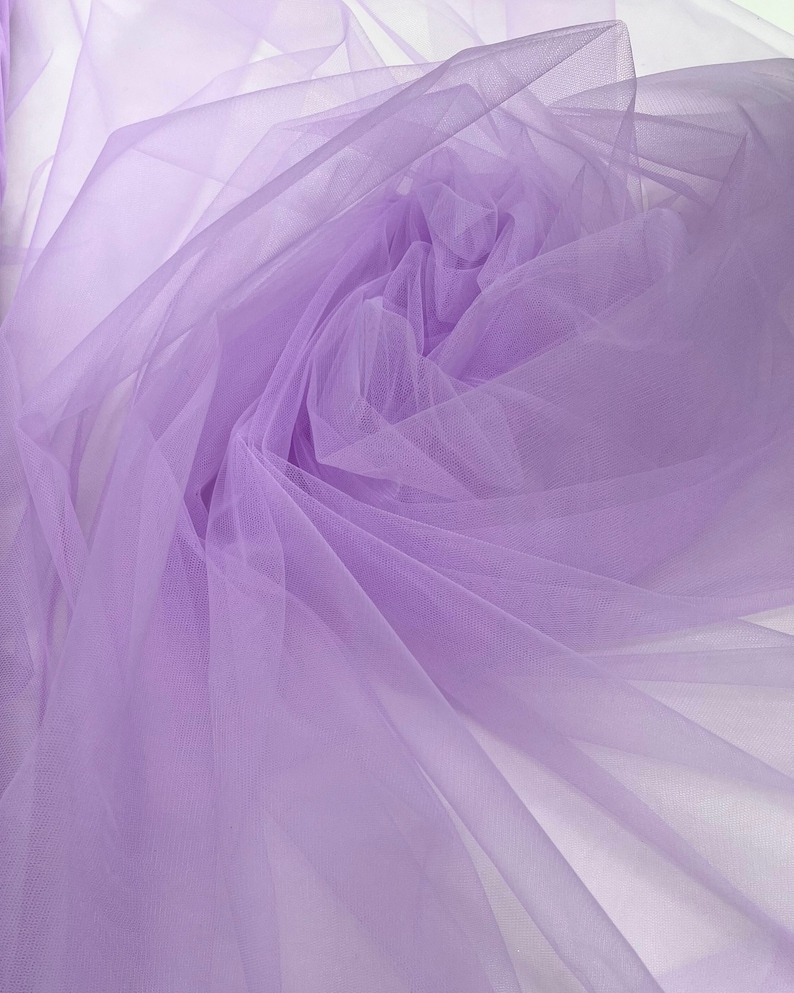 Lavender Tulle Fabric by the Yard, Extra Soft and Matte Italian Tulle ...