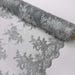 Silver Floral Lace by the Yard, Silver Embroidered Lace Fabric With ...