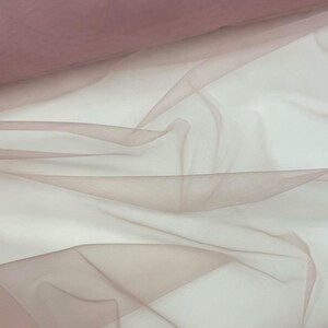 Blush Tulle Fabric by the Yard, Extra Soft and Matte Italian Tulle 63 ...