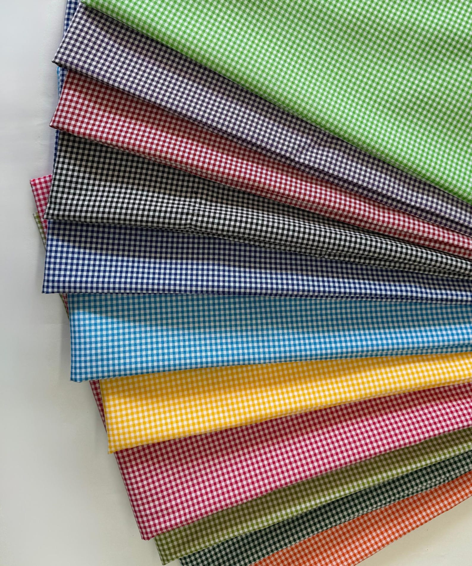 Hunter Green Gingham Checked Fabric by Yard 1/8” Inch Poly Cotton ...