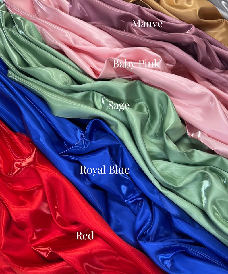Liquid Satin Fabric by the Yard, Crystal Reflective Satin Fabric, Ultra ...