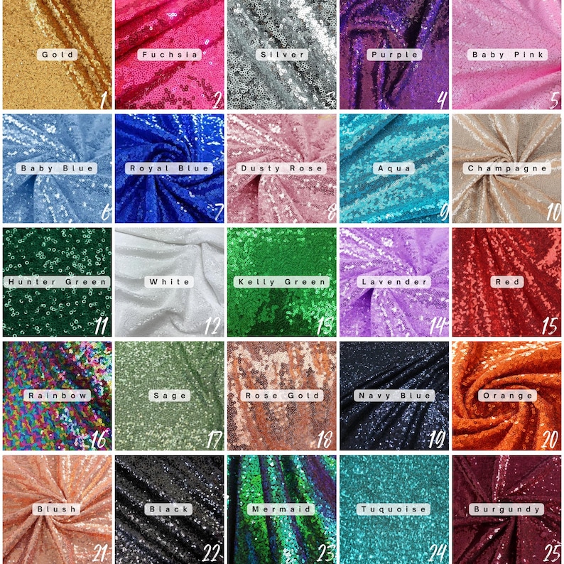 Iridescent Sequins on Mesh, 3mm Sequin Fabric by the Yard, 54 Wide ...