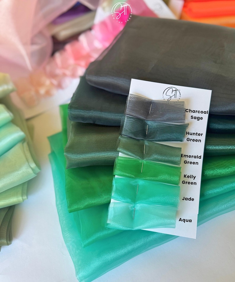 Premium Sheer Organza Fabric by Yard 60" Wide: Crystal Organza Sheer ...