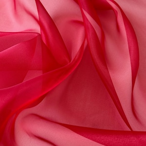 Red Organza Fabric by the Yard, Red Sparkle Crystal Organza Fabric, Red Sheer Fabric for Gowns ...