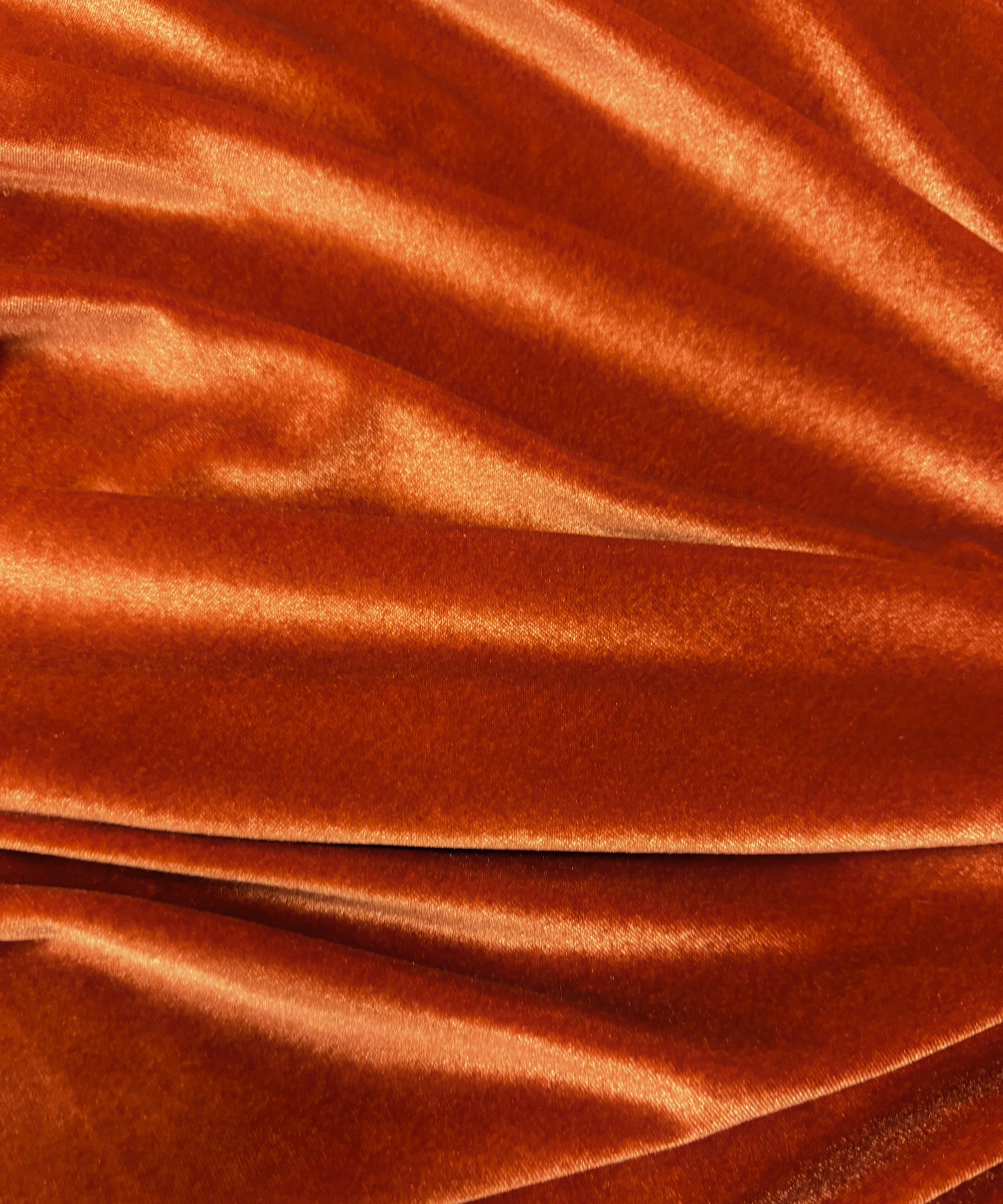 Burnt Orange Velvet Fabric, Stretch Velvet Fabric by the Yard, 4 Way ...