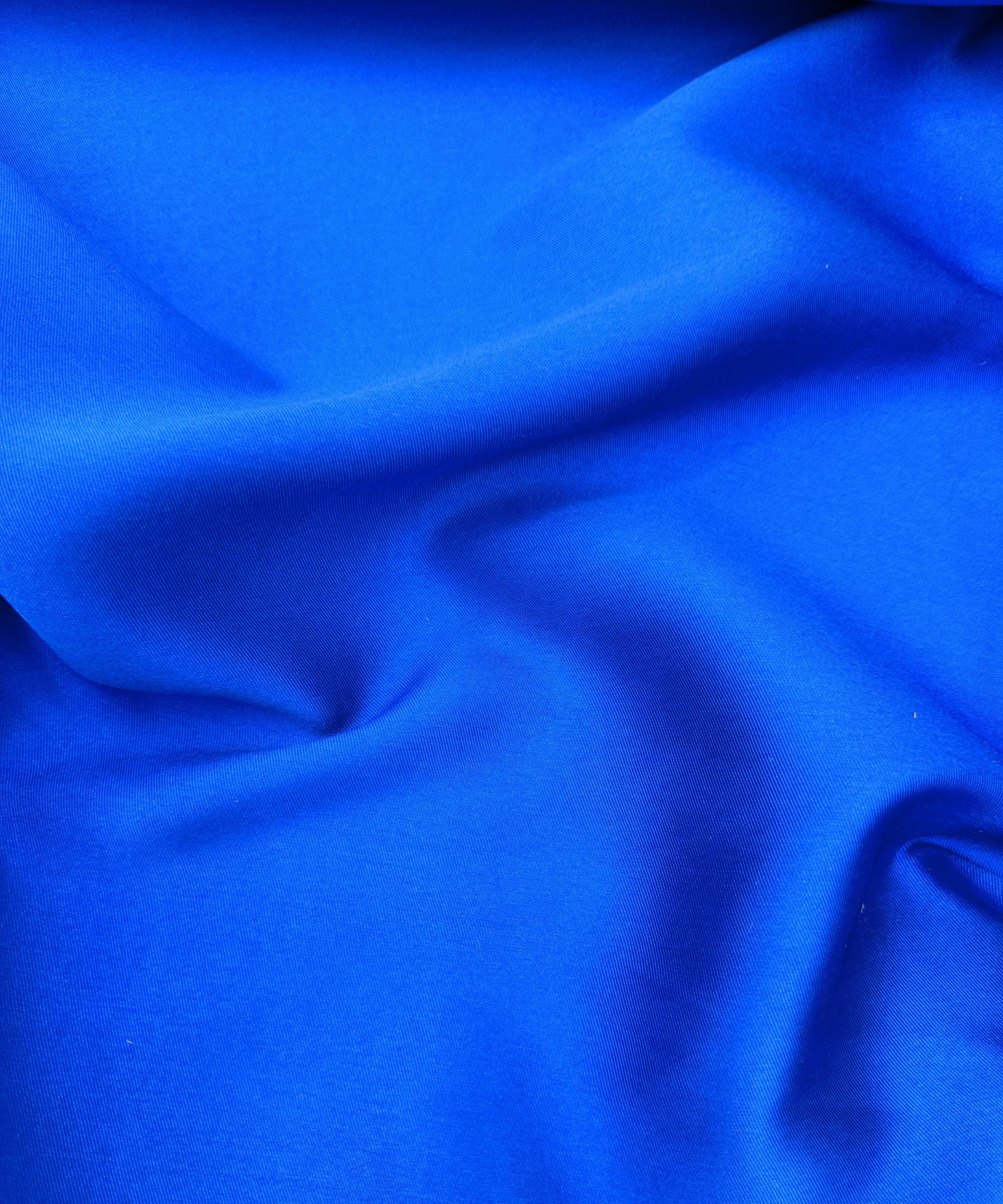 Premium Quality Royal Blue Mikado Satin Fabric, Satin Twill Fabric 60 ...