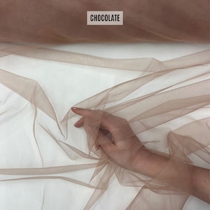 Skin Tone Tulle Fabric by the Yard, Soft and Matte Italian Tulle 63 ...