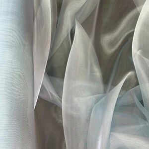 Light Blue Organza Fabric by the Yard, Baby Blue Organza Fabric, Baby ...