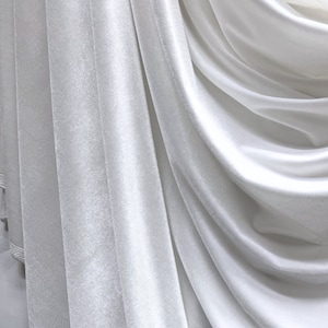 Princess White Velvet Fabric, White Stretch Velvet Fabric by the Yard ...