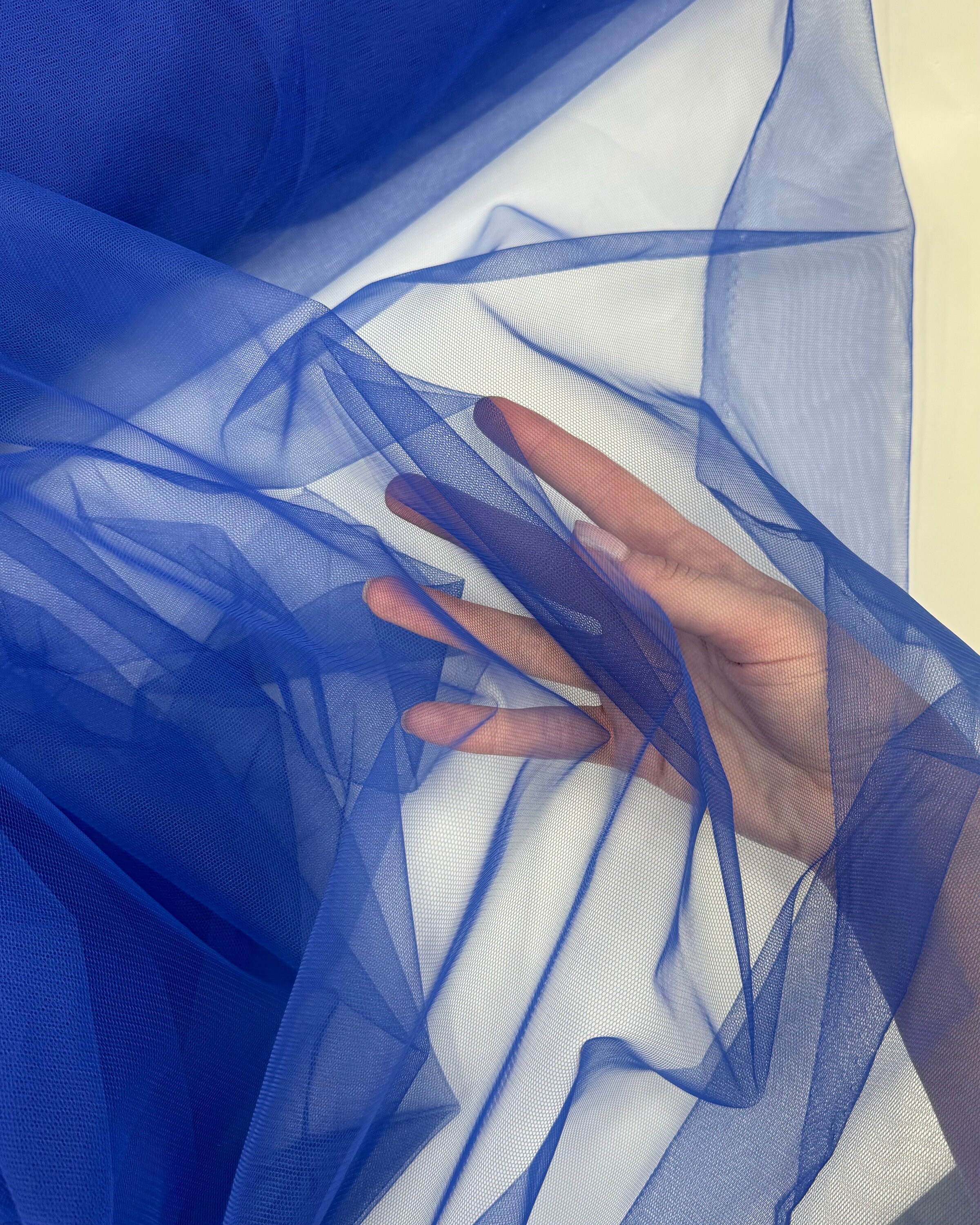 Royal Blue Tulle Fabric by the Yard, Extra Soft and Matte Italian Tulle ...