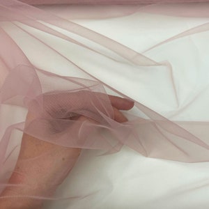 Blush Tulle Fabric by the Yard, Extra Soft and Matte Italian Tulle 63 ...